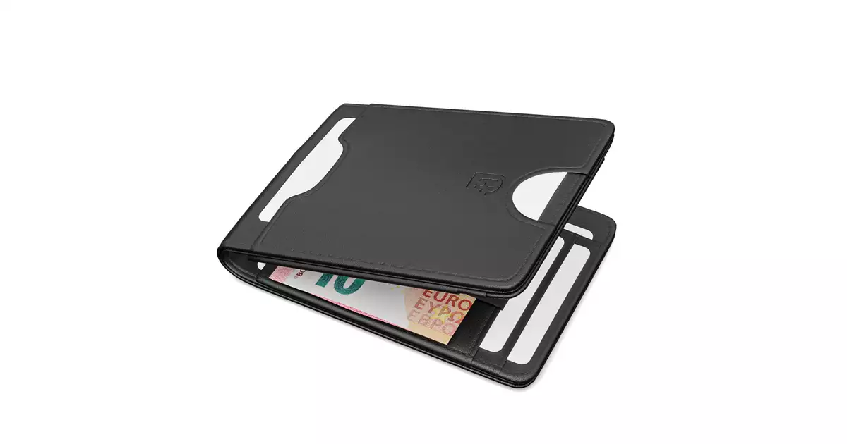 James Hawk Smart Wallet Black - Portfel w kolorze czarnym z gumką na ...